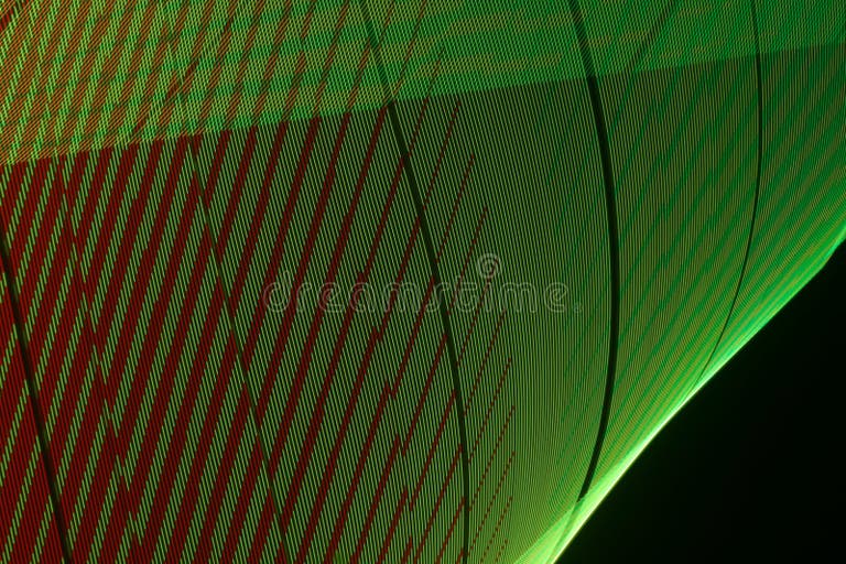 Large Display Featuring a Pattern of Green Lights Radiating Outward ...