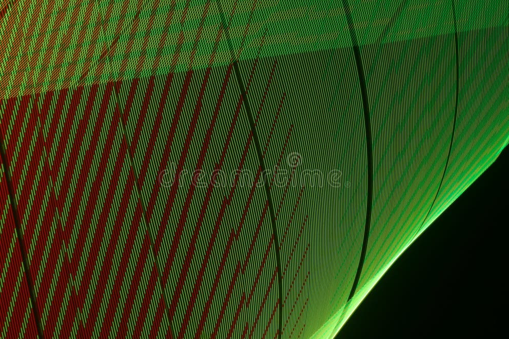 Large Display Featuring a Pattern of Green Lights Radiating Outward ...