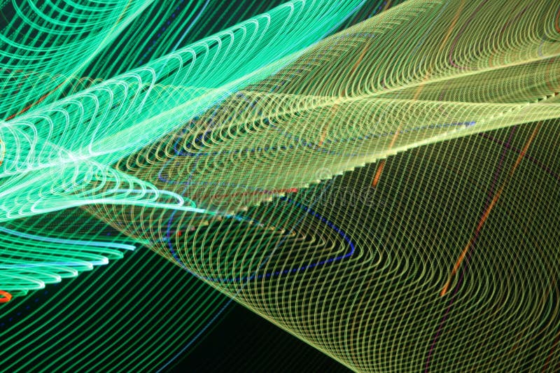 Large Display Featuring a Pattern of Green Lights Radiating Outward ...