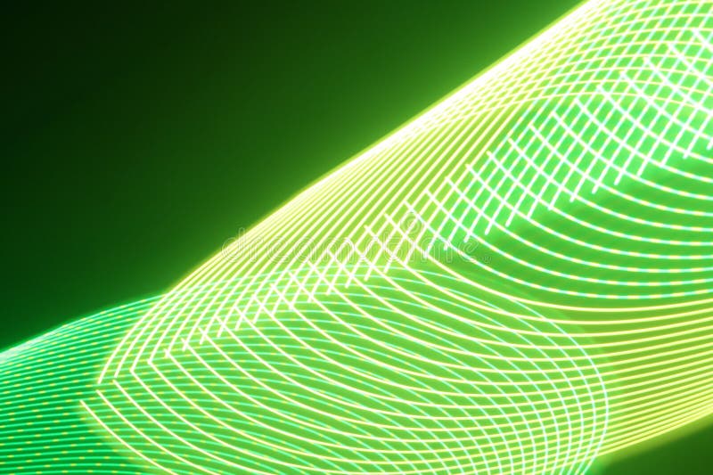 Large Display Featuring a Pattern of Green Lights Radiating Outward ...