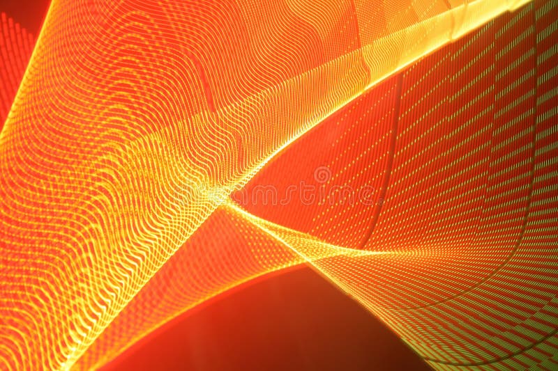 Large Display Featuring a Pattern of Orange Lights Radiating Outward ...