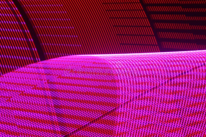 Large Display Featuring a Pattern of Pink Lights Radiating Outward ...