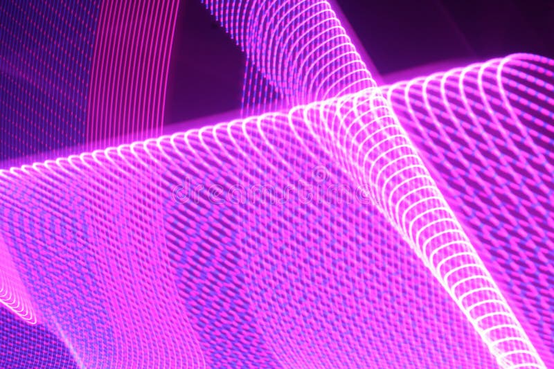 Large Display Featuring a Pattern of Pink Lights Radiating Outward ...