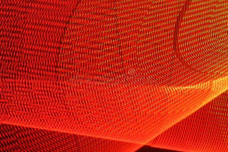 Large Display Featuring a Pattern of Red Lights Radiating Outward Along ...