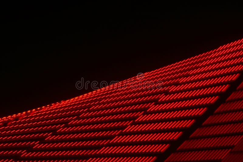 Large Display Featuring a Pattern of Red Lights Radiating Outward Along ...