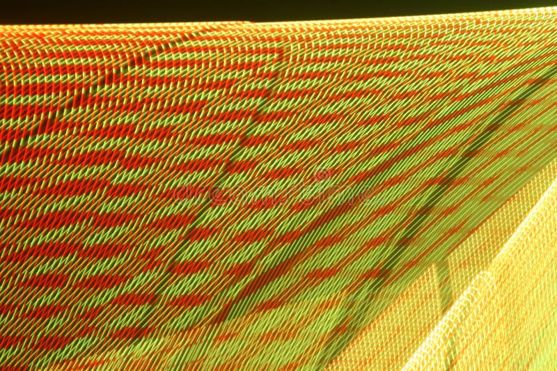 Large Display Featuring a Pattern of Red and Yellow Lights Radiating ...