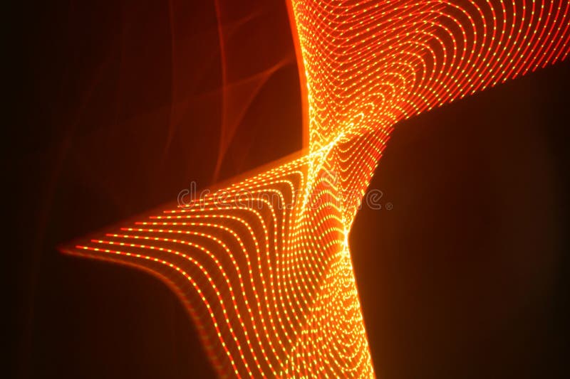 Large Display Featuring a Pattern of Red and Yellow Lights Radiating ...