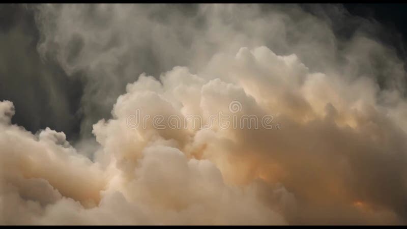 Large Plume of Smoke Moves Clearly.AI Generated Stock Footage - Video ...