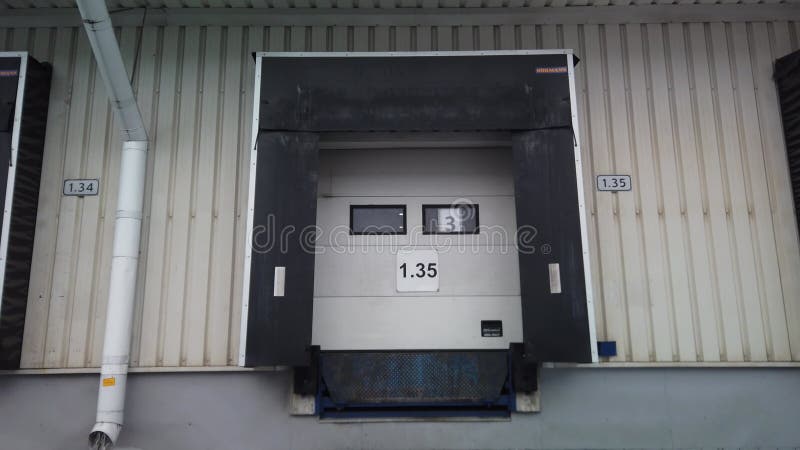 Large Distribution Warehouse with Gates for Loading Goods Stock ...