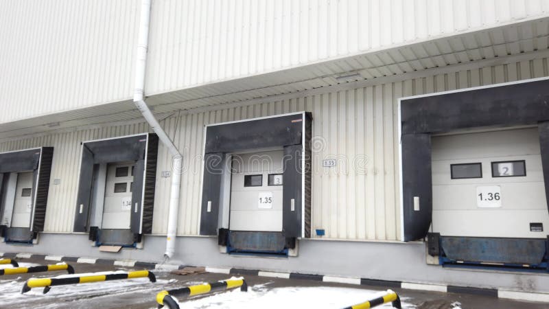 Large Distribution Warehouse with Gates for Loading Goods Stock ...