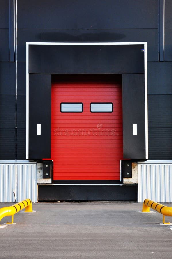 A Large Distribution Warehouse with Gates for Loading Goods Stock Image ...