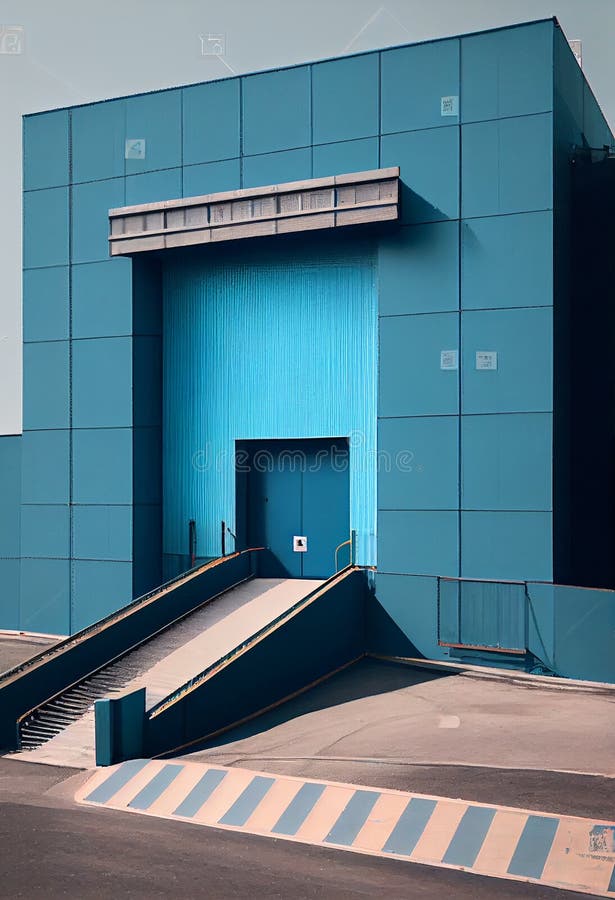 Large Distribution Warehouse with Gates for Loading Goods Stock ...