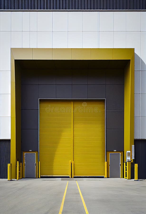 Large Distribution Warehouse with Gates for Loading Goods Stock ...