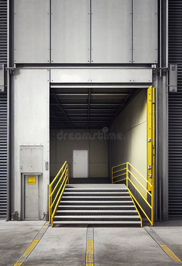 Large Distribution Warehouse with Gates for Loading Goods Stock ...
