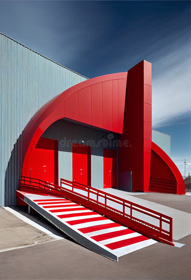 Large Distribution Warehouse with Gates for Loading Goods Stock ...