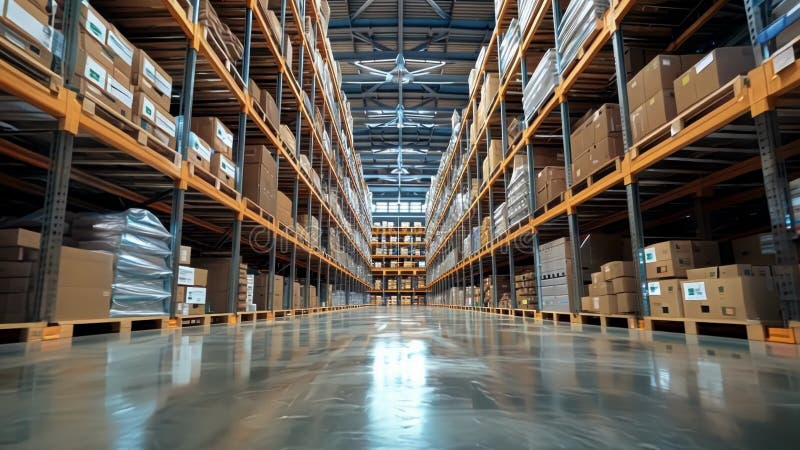 Large Distribution Warehouse Organizing Products Using Innovative ...