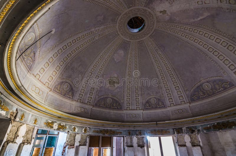 Large dome in old castle stock image. Image of architecture - 92192319