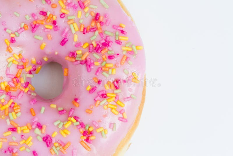 Large Donut with Pink Icing Stock Image - Image of food, donut: 71633549