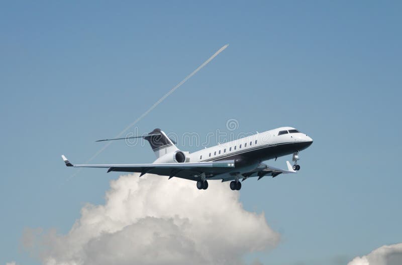 Large Double Engine Business Jet Stock Photo - Image of airplane ...