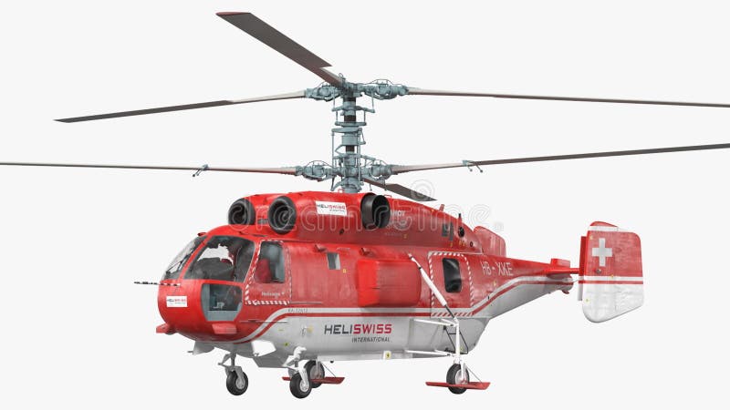 Large Double Rotor Helicopter with Detailed Design Stock Photo - Image ...
