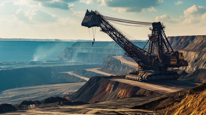 Large Dragline Excavator in Quarry Stock Photo - Image of excavator ...