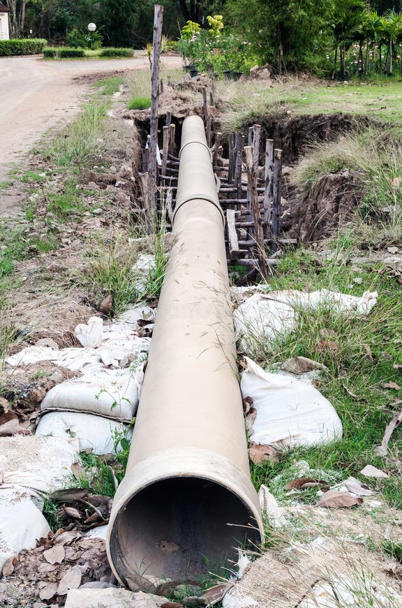 Large drain pipe stock photo. Image of grass, pipe, hole - 30342148
