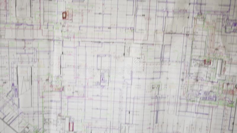 Large Drawing on Paper Hanging on Wall in Empty Stock Footage - Video ...