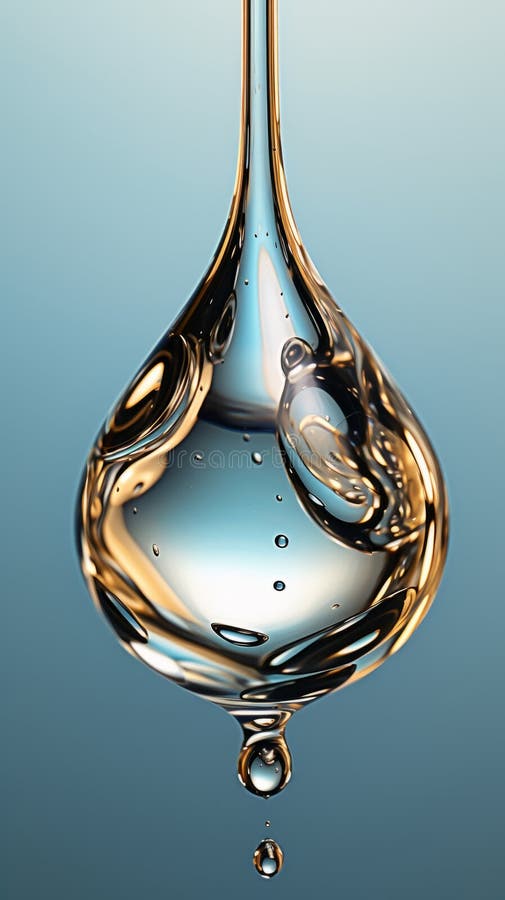 A Large Drop of Water Falls in the Water Stock Image - Image of ...