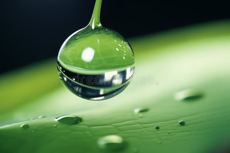 A Large Drop of Water Falls in the Water Stock Image - Image of closeup ...
