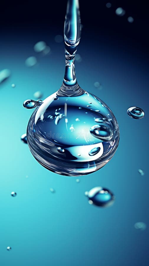 A Large Drop of Water Falls in the Water Stock Photo - Image of liquid ...