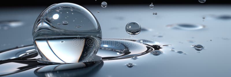 A Large Drop of Water Falls in the Water Stock Image - Image of rain ...