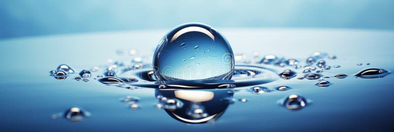 A Large Drop of Water Falls in the Water Stock Image - Image of ...