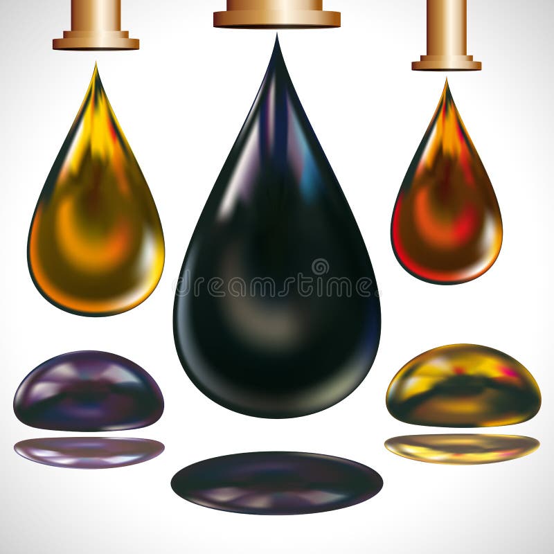 Drop of oil or fuel stock illustration. Illustration of petroleum ...