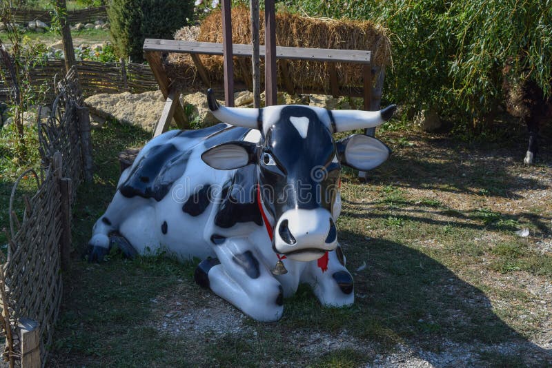 Large dummy cow stock image. Image of beef, barn, farming - 77931477