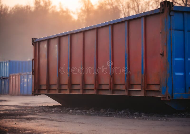 Large Dumpster, Garbage Container Stock Illustration - Illustration of ...