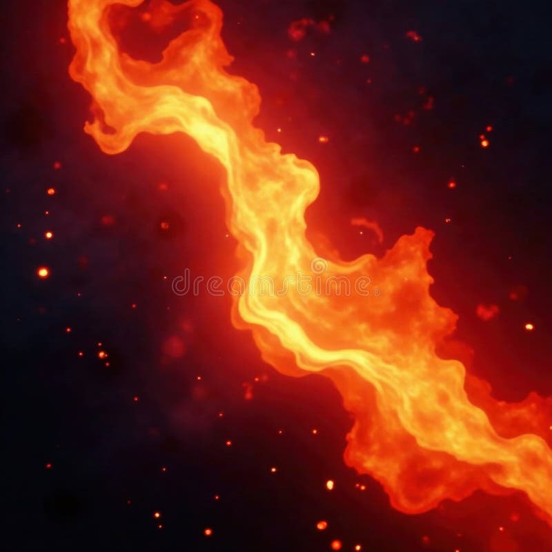 Large, Dynamic Fiery Blaze, Intense Light and Texture , Fire, Burning ...