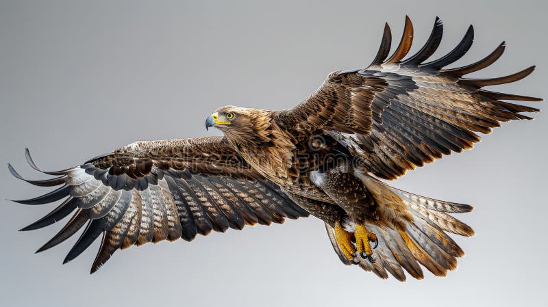 Large Eagle is Flying in the Sky Stock Photo - Image of blue, wildlife ...