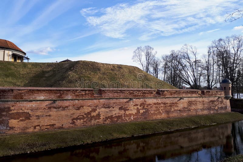 The Large Earthen Wall of Red Brick is a Strong Defense, Surrounded by ...