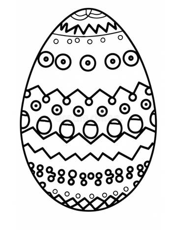 Big Easter Egg Coloring Page for Children for Easter Stock Illustration ...