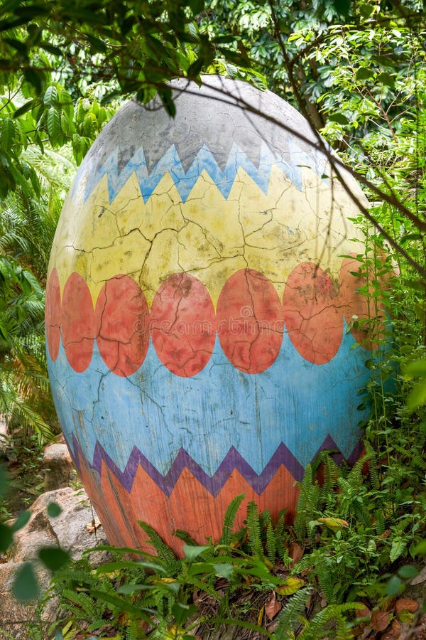 Large Easter Egg Sculpture in the Park Stock Photo - Image of circle ...