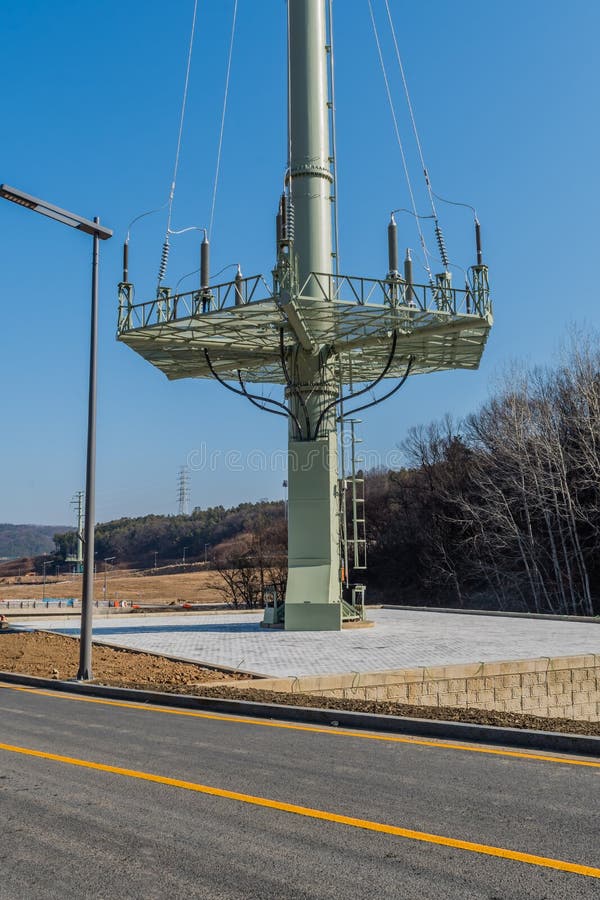 Large Electrical Company Concrete White Building Coated with Metal ...