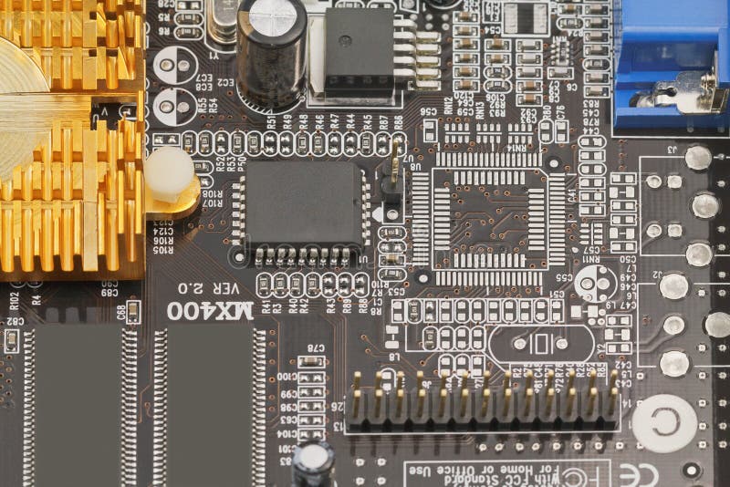 A large electronic board. stock image. Image of microchip - 35900857