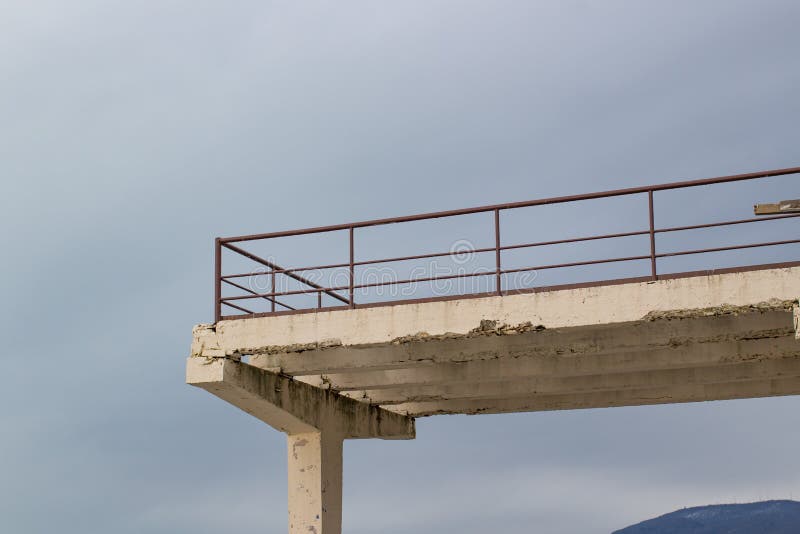 A Large Element of a Concrete Bridge Stock Photo - Image of highway ...