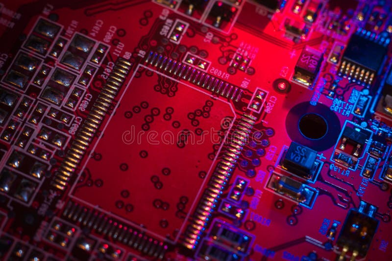 Large Elements of a Video Card for a Modern New Generation Microchip ...