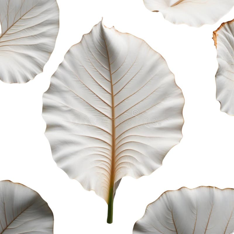 Large Elephant Ear Isolated on White Background Stock Illustration ...