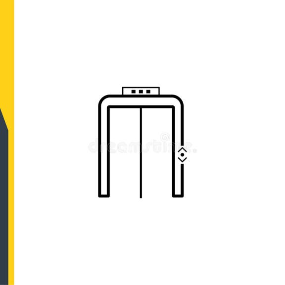 Large Elevator. Hotel and Hotel Service, Line Icon Vector Stock Vector ...