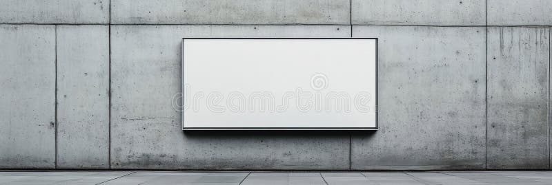 Blank Advertising Space on a Concrete Wall in a Modern Urban Location ...