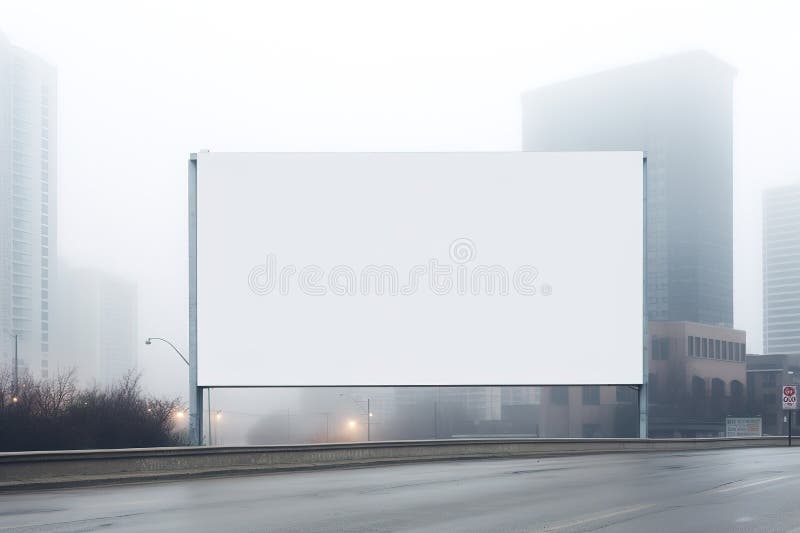 A Large Empty Advertising Poster, a Mock-up of a Billboard in Front of ...