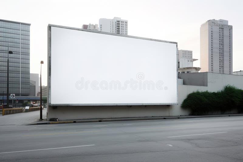 A Large Empty Advertising Poster, a Mock-up of a Billboard in Front of ...