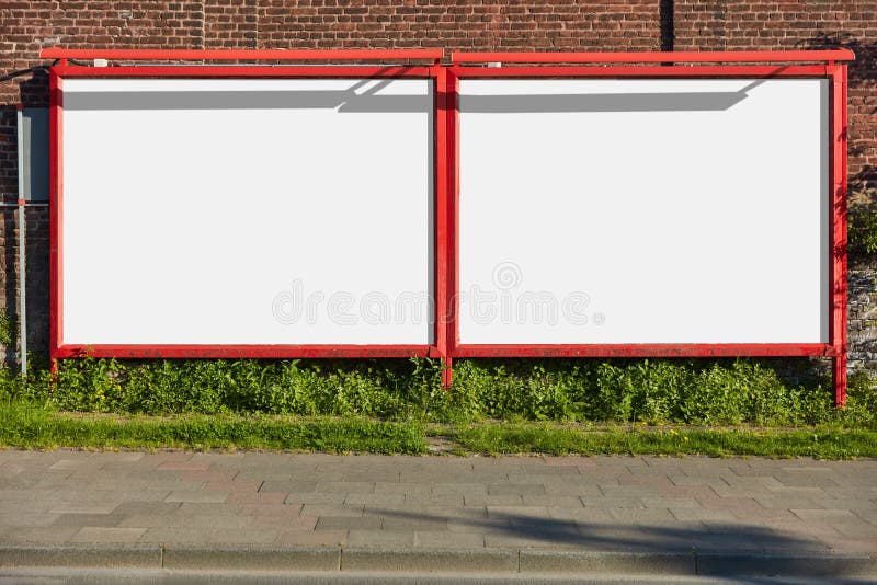 Large Empty Area on Street for Outdoor Advertising and Advertising ...